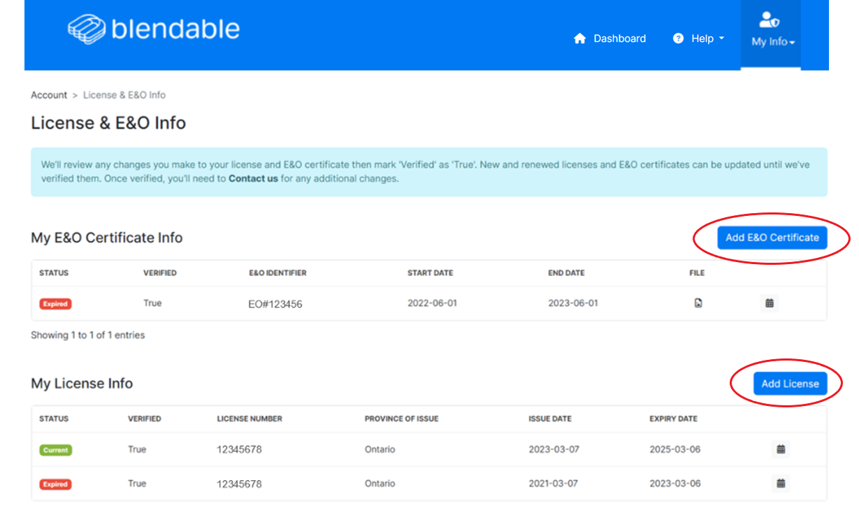 Viewing and updating your license and E&O information in your Advisor ...